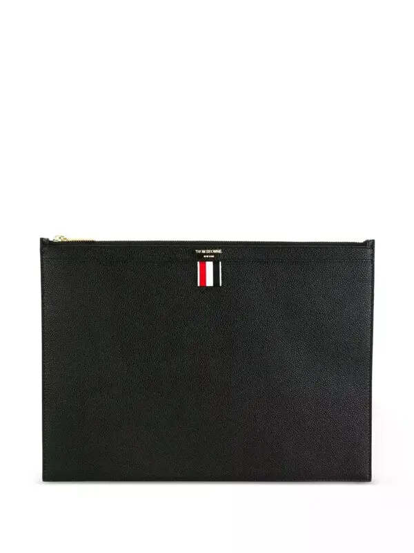 Thom Browne Stripe Zip Clutch Bag