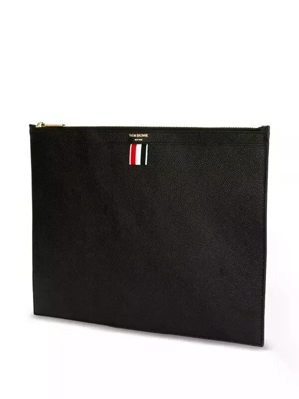 Thom Browne Stripe Zip Clutch Bag