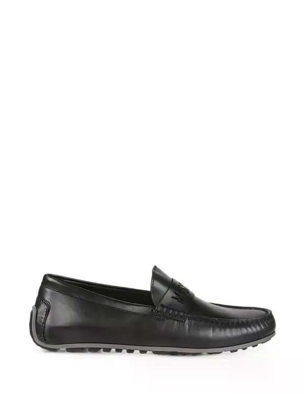 Moschino Logo-detailed Leather Loafers