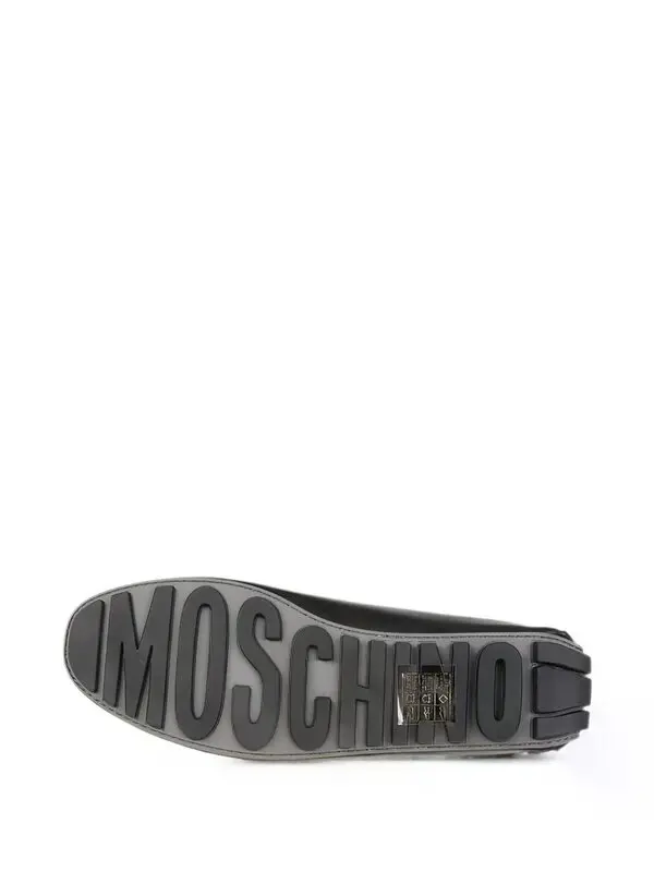 Moschino Logo-detailed Leather Loafers