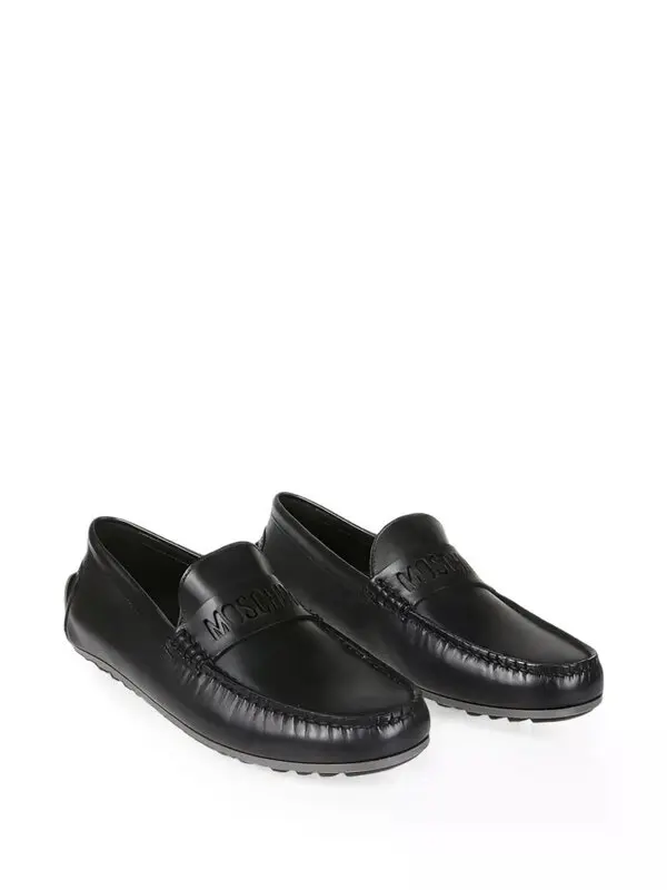 Moschino Logo-detailed Leather Loafers