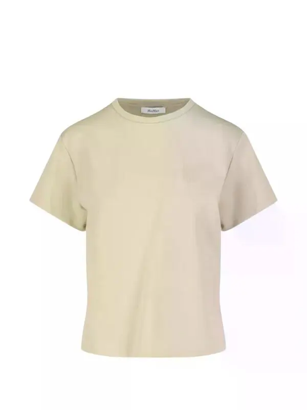 Max Mara Logo-embroidered T-shirt - Neutrals