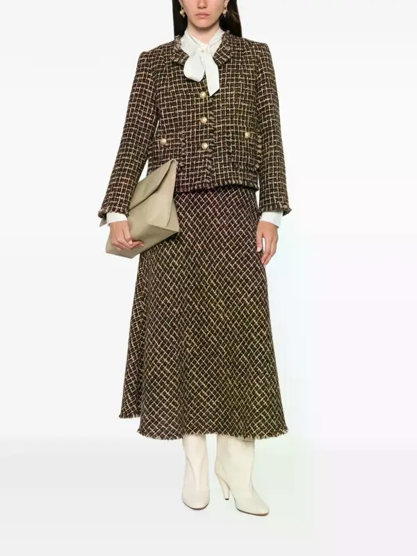 ANDIATA Tweed Midi Skirt