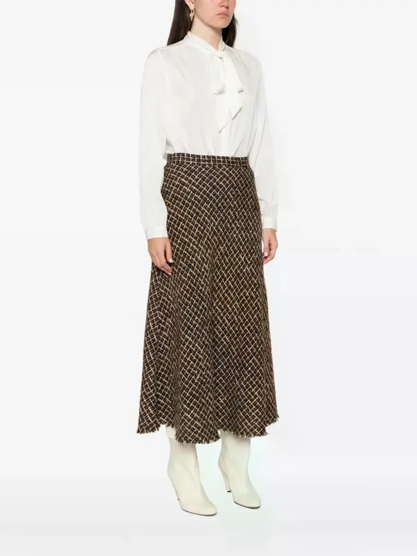 ANDIATA Tweed Midi Skirt