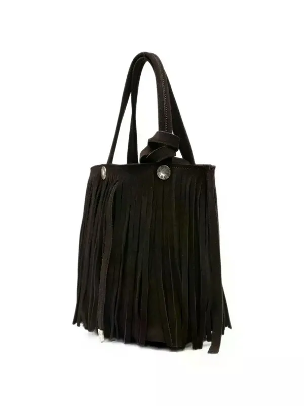 ALBERTO LUTI Frange Suede Bucket Bag