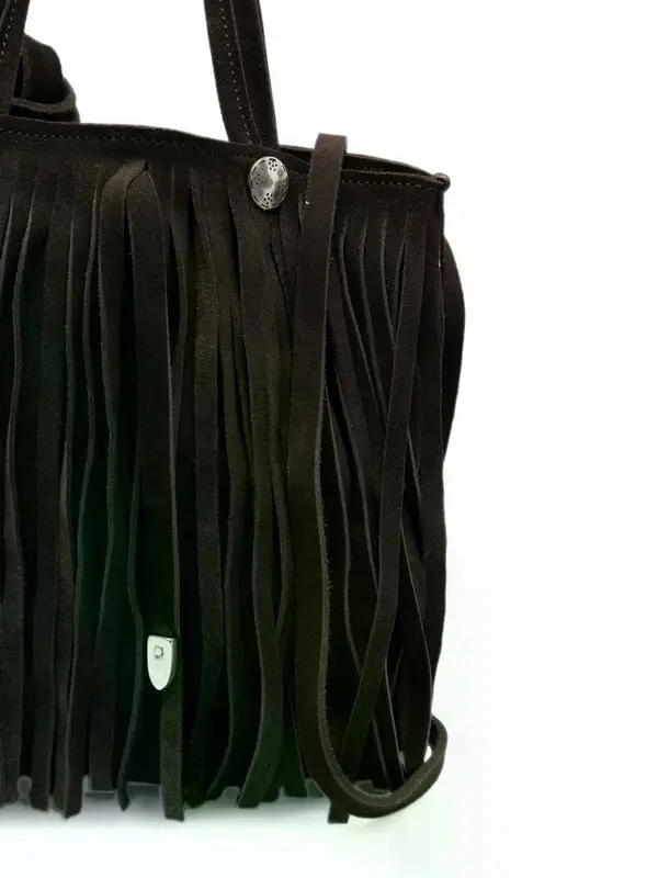 ALBERTO LUTI Frange Suede Bucket Bag