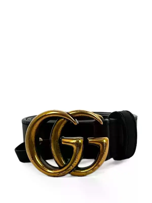 Gucci Gg Marmont Buckled Belt - Black