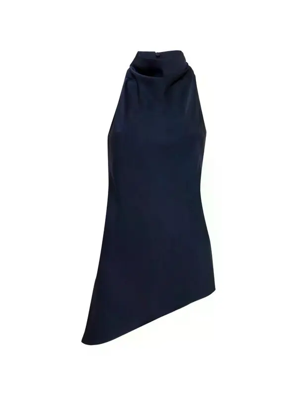 Veronica Beard Radford Asymmetrical Blouse - Blue