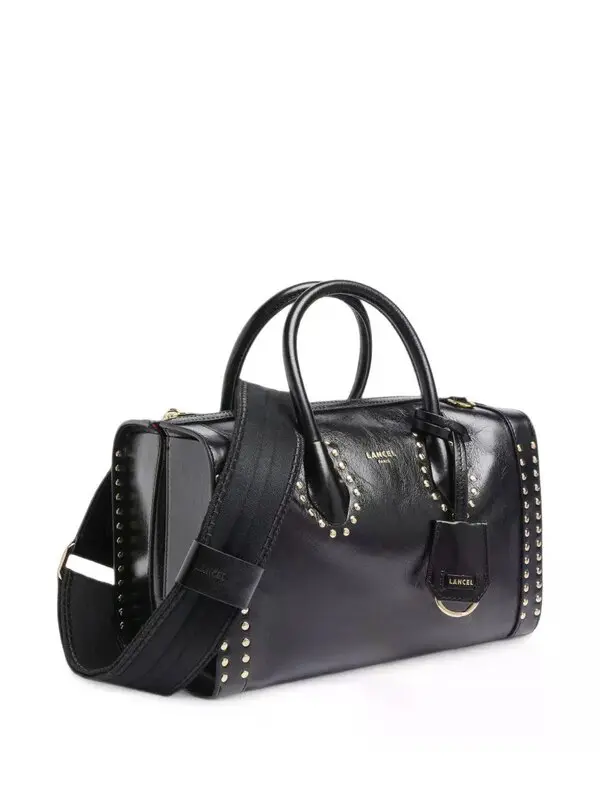 LANCEL M Bcbg Studded Leather Bowling Bag