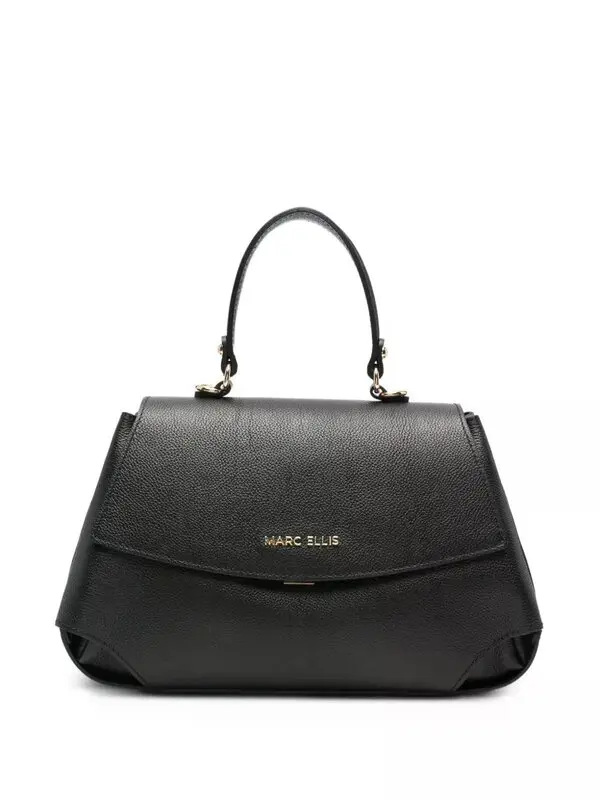 MARC ELLIS Spency Grainy Leather Tote Bag - Black