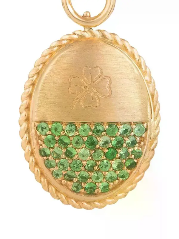 CLARA CHEHAB Small Liberté Tsavorite And Diamond Charm
