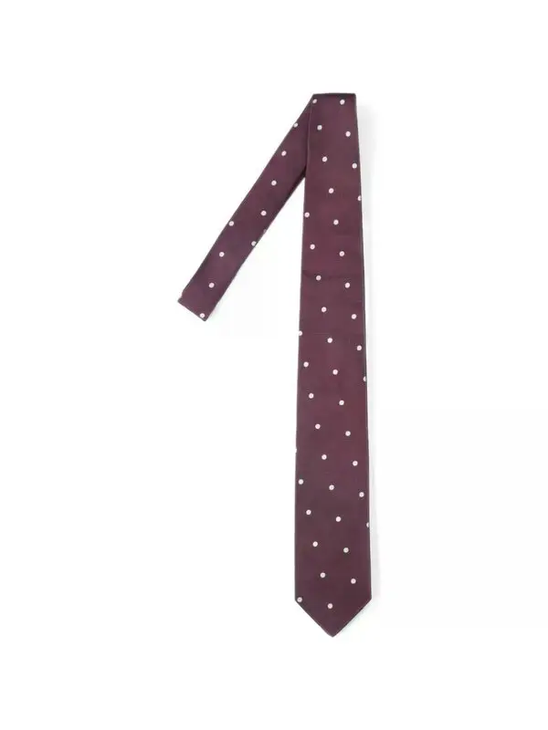 LARDINI Polka-dot Silk Tie