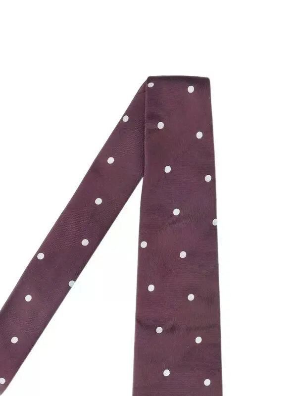 LARDINI Polka-dot Silk Tie