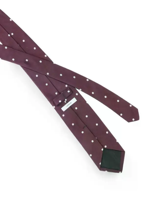LARDINI Polka-dot Silk Tie