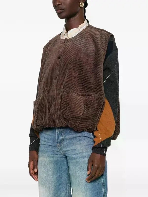 JCSOPHIE Peace Corduroy Button-up Gilet