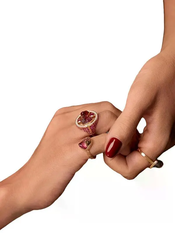 CLARA CHEHAB Small Genesis Watermelon Tourmaline Ring