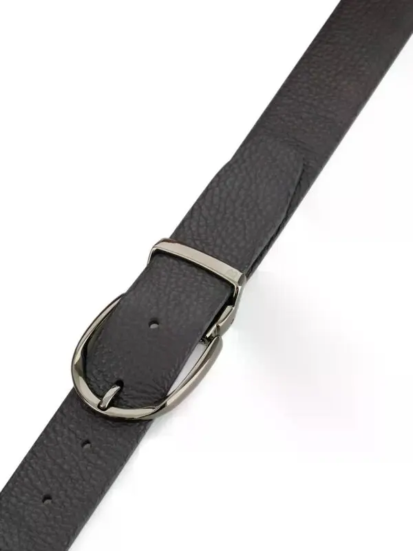Boggi Milano Reversible Grained-leather Belt