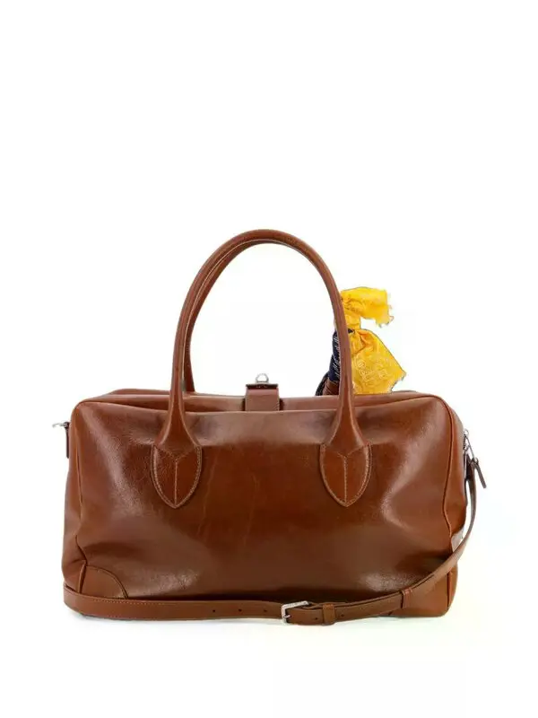 GOLDEN GOOSE Medium Vita Bag In Light Leather With Charms And Silver Details - Brown