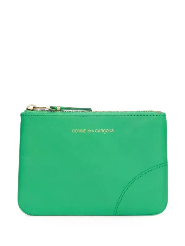 Comme Des Garçons Logo-print Zip-around Wallet - Green