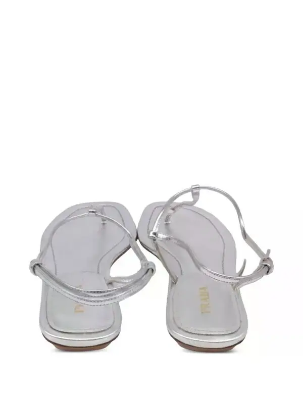 Prada T-strap Sandals - Silver
