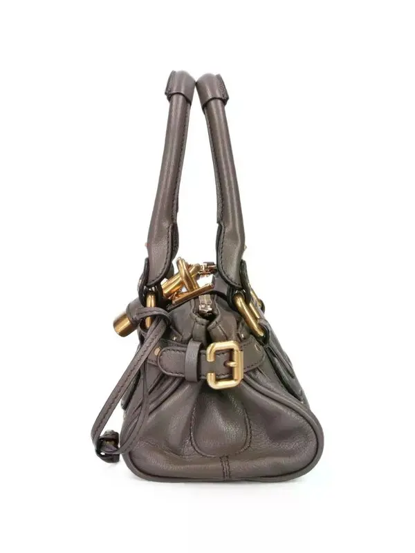 Chloé Small Paddington Leather Shoulder Bag - Grey