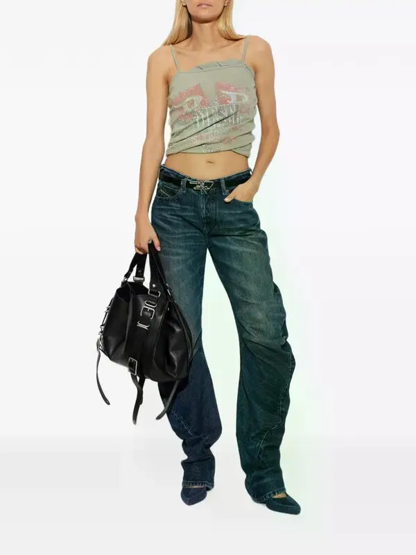 DIESEL® Rhinestone-embellished Graphic-print Top