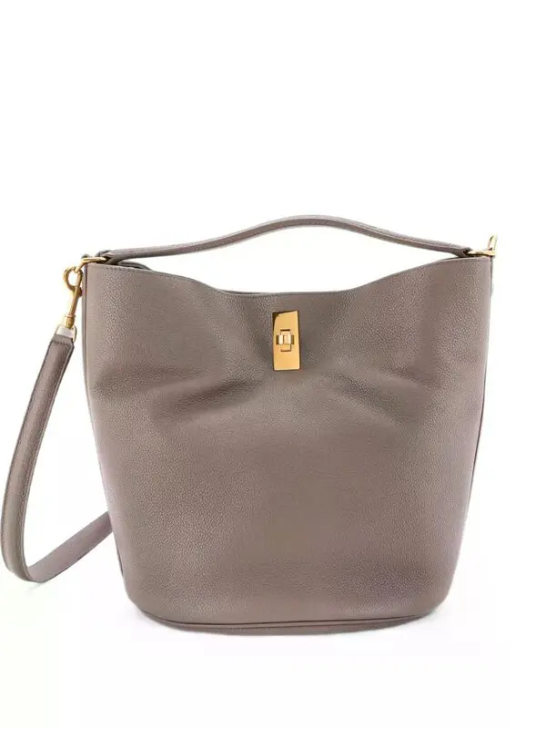 Celine 16 Bag Leather Bucket Bag - Grey