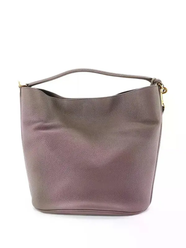 Celine 16 Bag Leather Bucket Bag - Grey