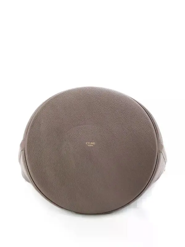 Celine 16 Bag Leather Bucket Bag - Grey