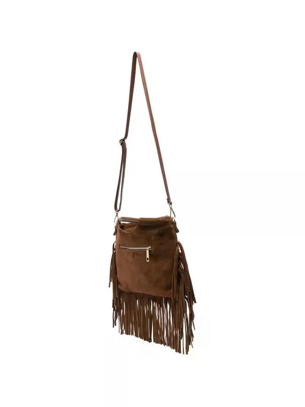 MARC ELLIS Cameliacm Fringe-trim Suede Tote Bag