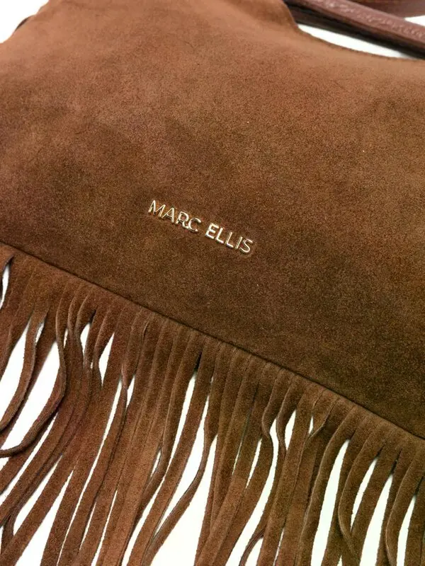MARC ELLIS Cameliacm Fringe-trim Suede Tote Bag