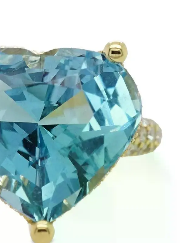 LISA NIK Colors Aquamarine And Diamond Ring
