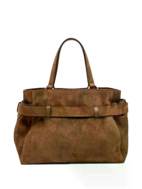 GIANNI CHIARINI Medium Miranda Belted Suede Tote Bag