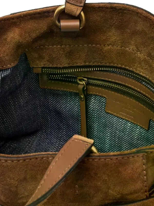 GIANNI CHIARINI Medium Miranda Belted Suede Tote Bag