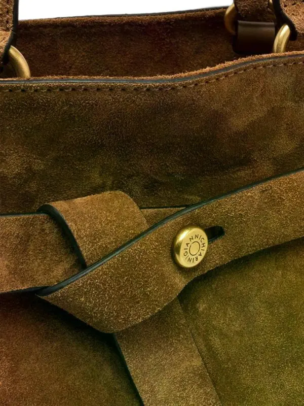 GIANNI CHIARINI Medium Miranda Belted Suede Tote Bag