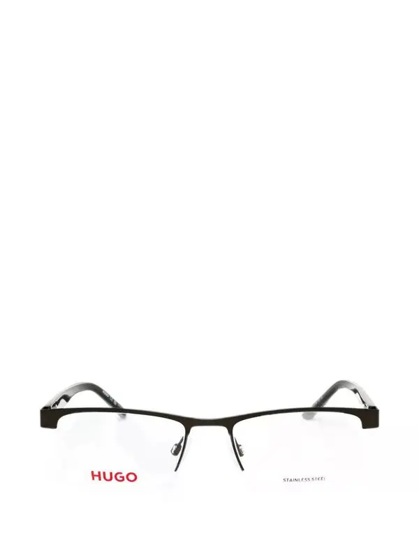 Hugo Rectangle-frame Half-rim Glasses