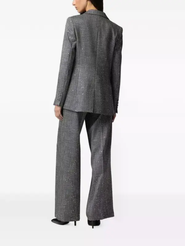 GAELLE PARIS Sequin-embellished Pleated Trousers