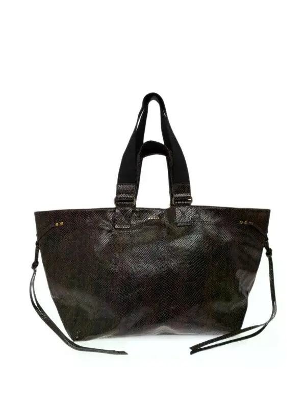 Isabel Marant Étoile Wardy Snakeskin-effect Leather Tote Bag - Brown