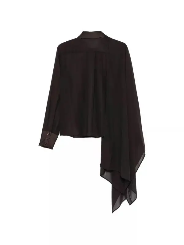 GESTUZ Gzlynne Asymmetric Draped Blouse