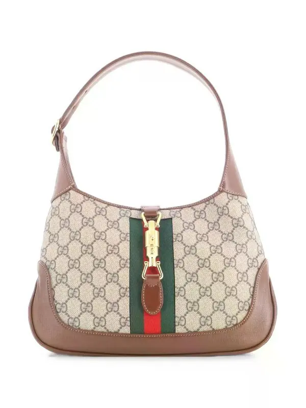 Gucci Jackie 1961 Gg Coated Canvas Small Hobo Bag