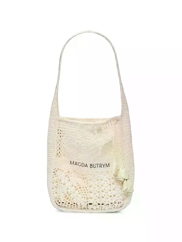 Magda Butrym Crochet Floral-appliqué Tote Bag