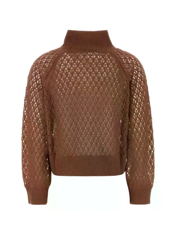 Max Mara Faglia Crochet-knit Sweater - Brown