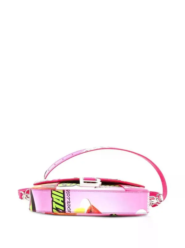 Balenciaga Hourglass Sling Convertible Printed Leather Small Shoulder Bag