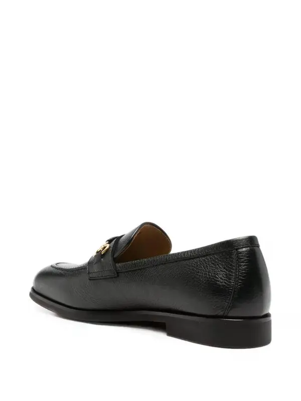 HENDERSON BARACCO Horsebit Grained-leather Loafers