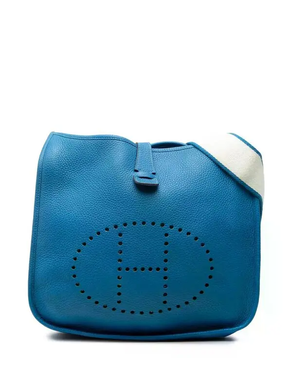 Hermès 2011 Clemence Evelyn Iii Gm Crossbody Bag - Blue