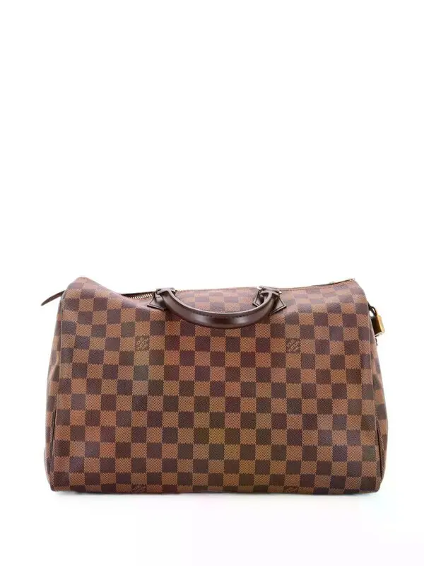 LOUIS VUITTON Speedy Handbag Damier 35 Satchel - Brown