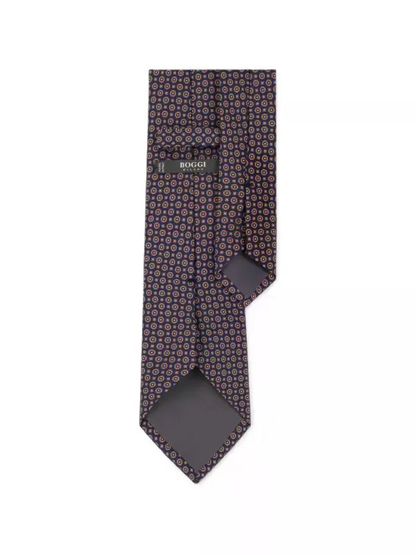 Boggi Milano Tie Medallion-pattern Silk