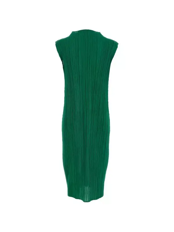 Issey Miyake Pleated Sleeveless Midi Dress