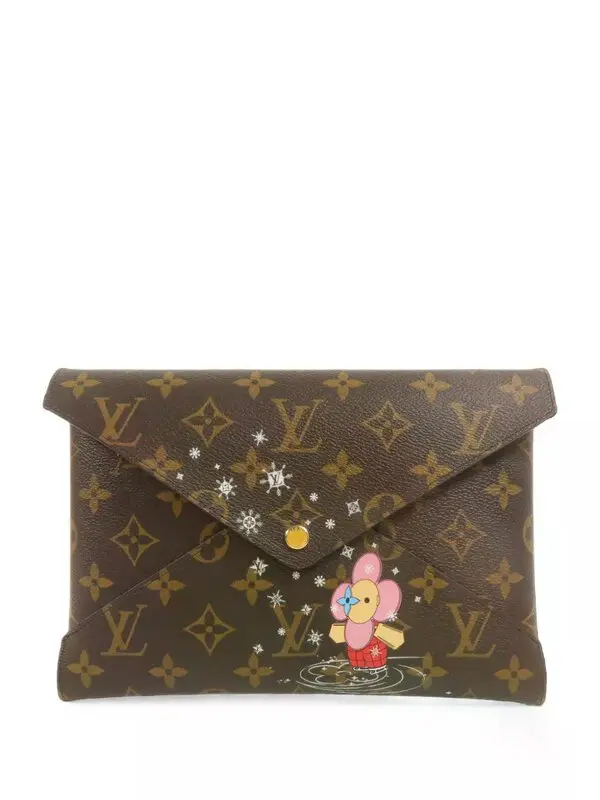 LOUIS VUITTON Monogram Pochette Kirigami Clutch Bag - Brown