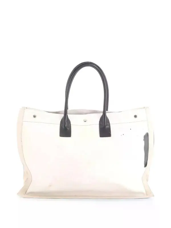 Saint Laurent Rive Gauche Shopper Canvas Large Tote Bag